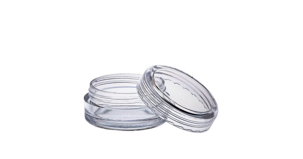Petit pot en acrylique de 3ml transparent avec couvercle - 12 pcs