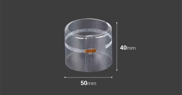 Capsule thermorétractable 50x40 mm transparente avec trou