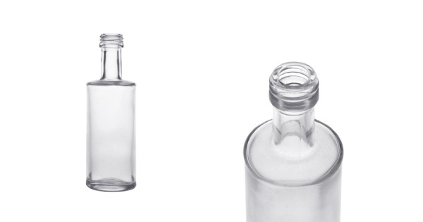 Γυάλινο διάφανο μπουκαλάκι 50 ml (PP 18)