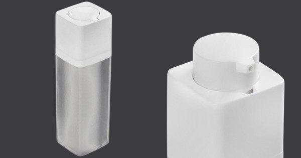 Flacone airless da 30 ml in acrilico con pompa bianca
