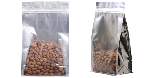 Transparent aluminum Doypack stand-up pouch with zipper and heat ...